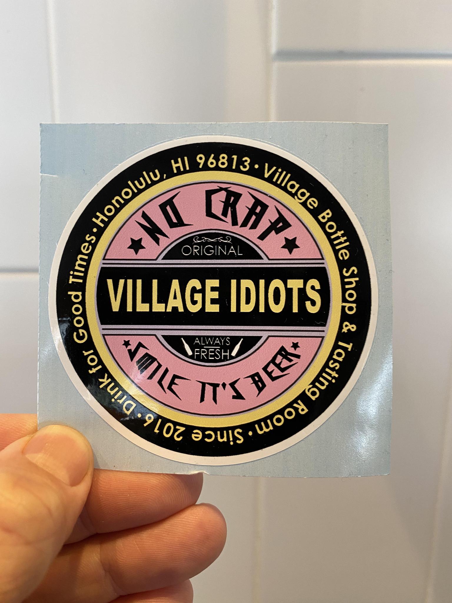 Village Idiots Sticker | Village Bottle Shop & Tasting Room